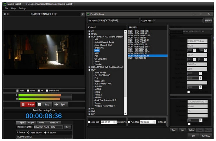 Marsis Channel in a Box Playout, CGe ingesta de video de 1 y 2 canales ...